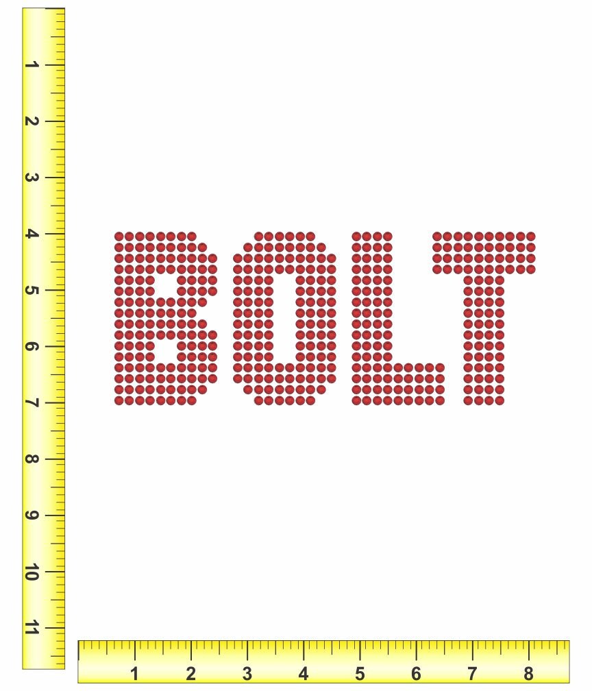 Magnetic Rhinestone Template Letters - BOLT 3" Font - Etsy