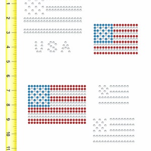 Magnetic Rhinestone Template(s) - AMERICAN FLAGS 2" TO 4" - Etsy
