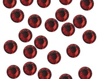 Light Siam red Hot Fix Iron on Glass Rhinestones AAA Grade - Etsy