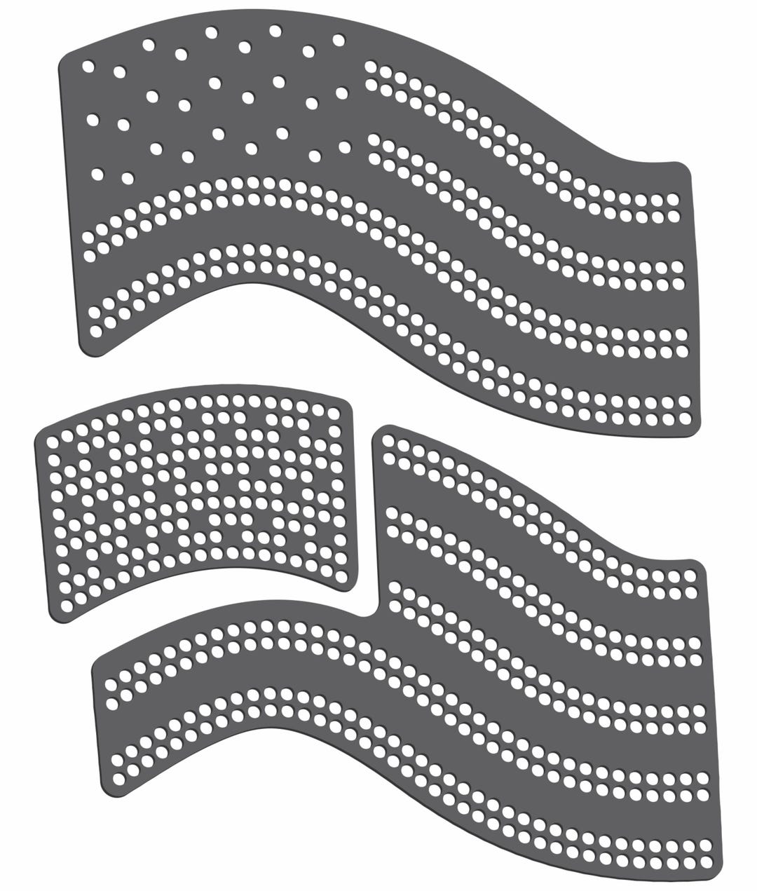 Magnetic Rhinestone Template -WAVING FLAG 8" - Etsy