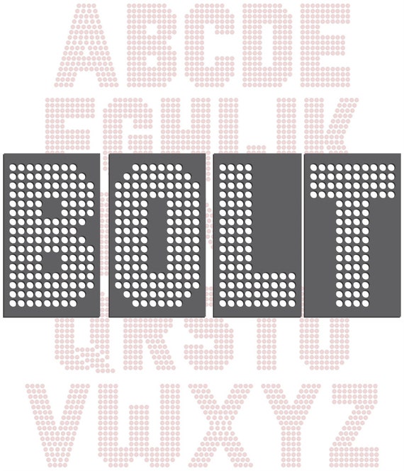 Magnetic Rhinestone Template Letters BOLT 3 Font | Etsy