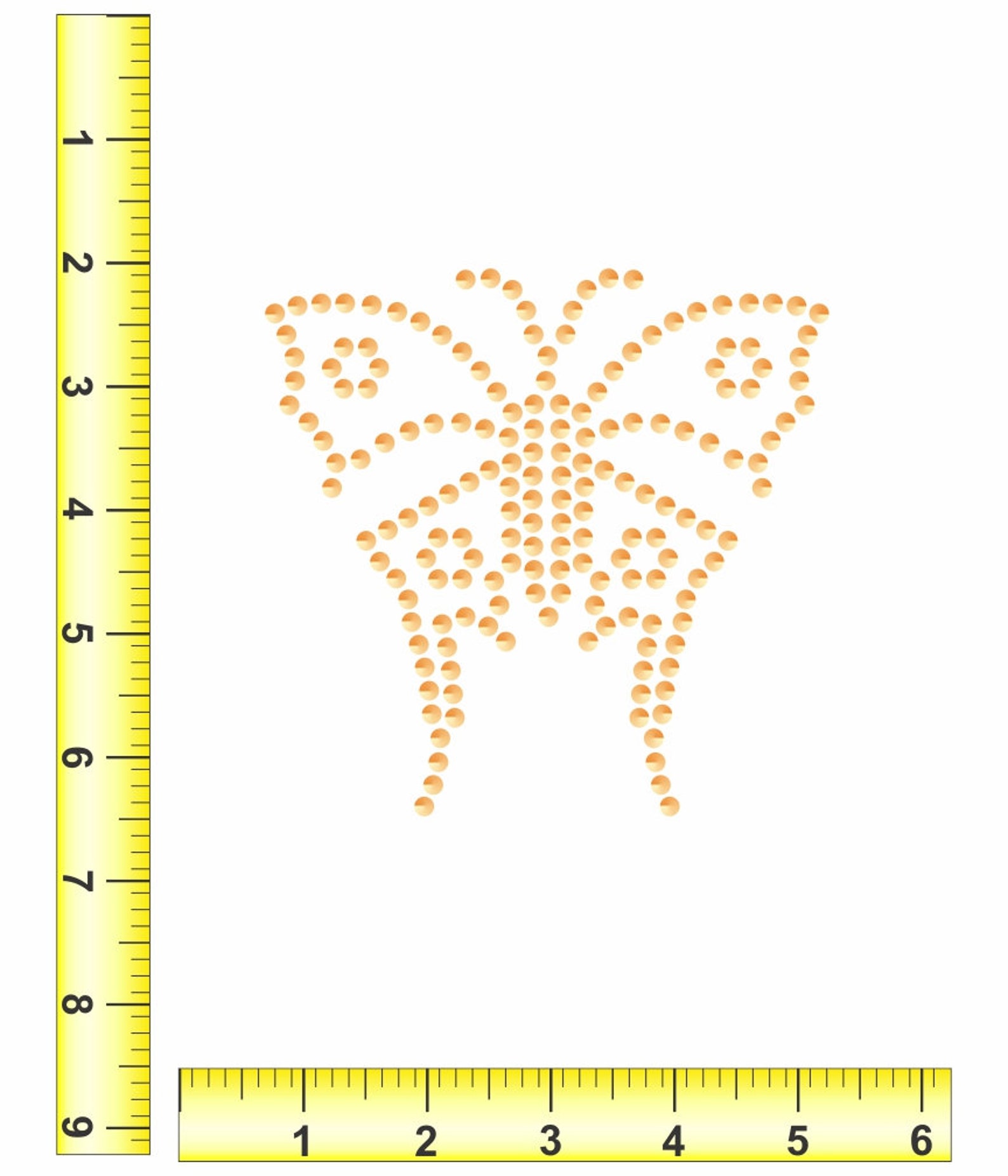 Magnetic Rhinestone Template Butterfly 4.5 | Etsy