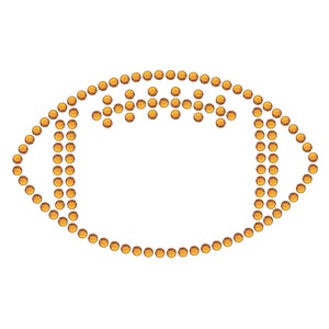 Rhinestone Clipart - FOOTBALL 5" - Rhinestone Template Cut File Digital ...