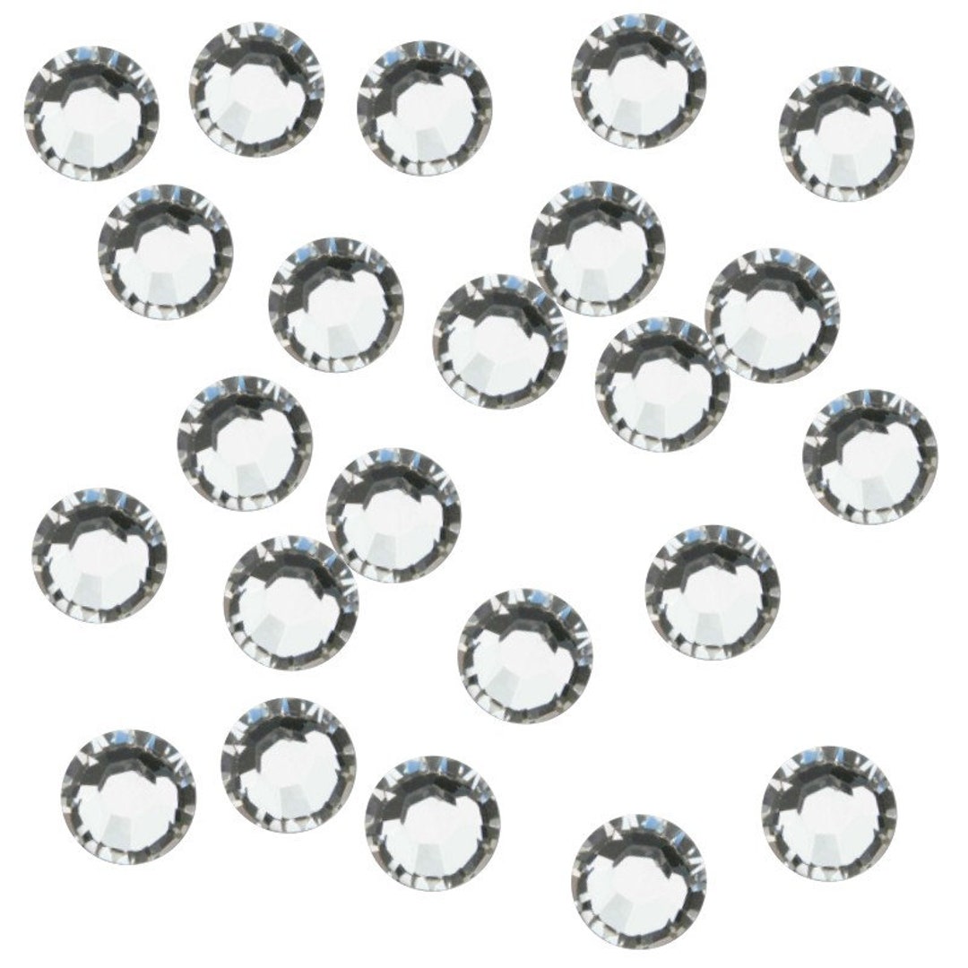 Crystal Clear Hot Fix Iron on Glass Rhinestones AAA Grade Korean. - Etsy