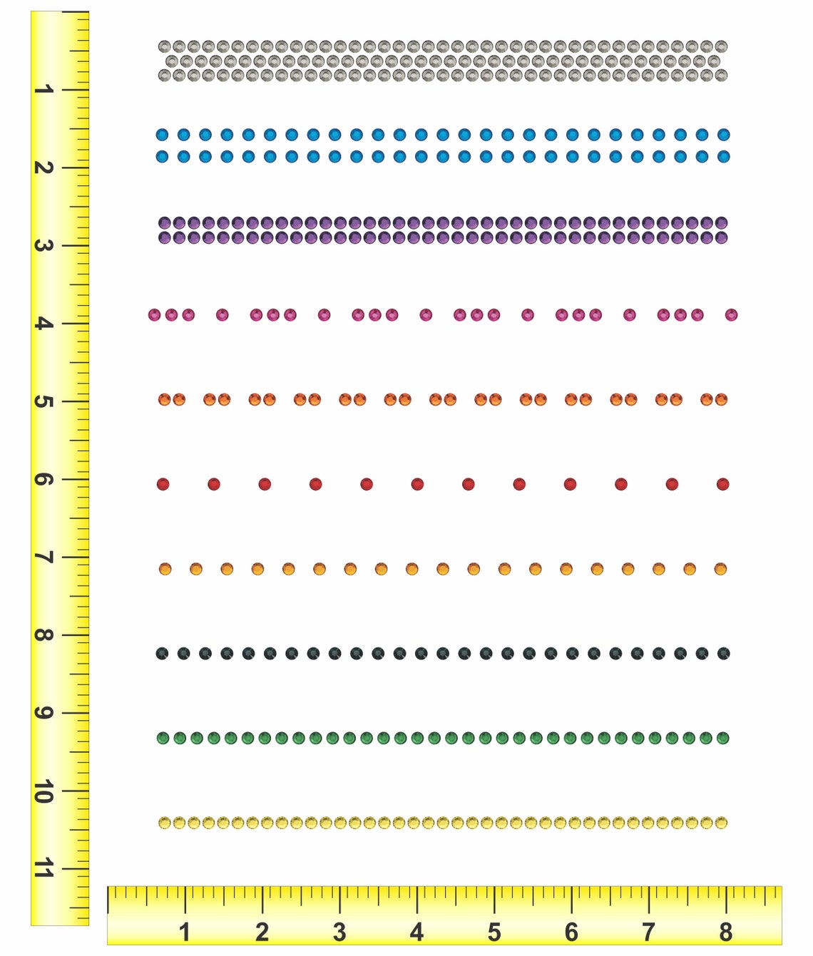 Magnetic Rhinestone Template Set - LINES - Etsy