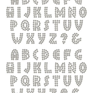 Magnetic Rhinestone Template Set - FONT - HOPPER 1" - Etsy