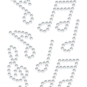 Rhinestone Clipart - MUSIC NOTES - Rhinestone Template Cut File Digital ...
