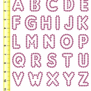 Magnetic Rhinestone Template Set - FONT - ROUNDED 1.5" - Etsy