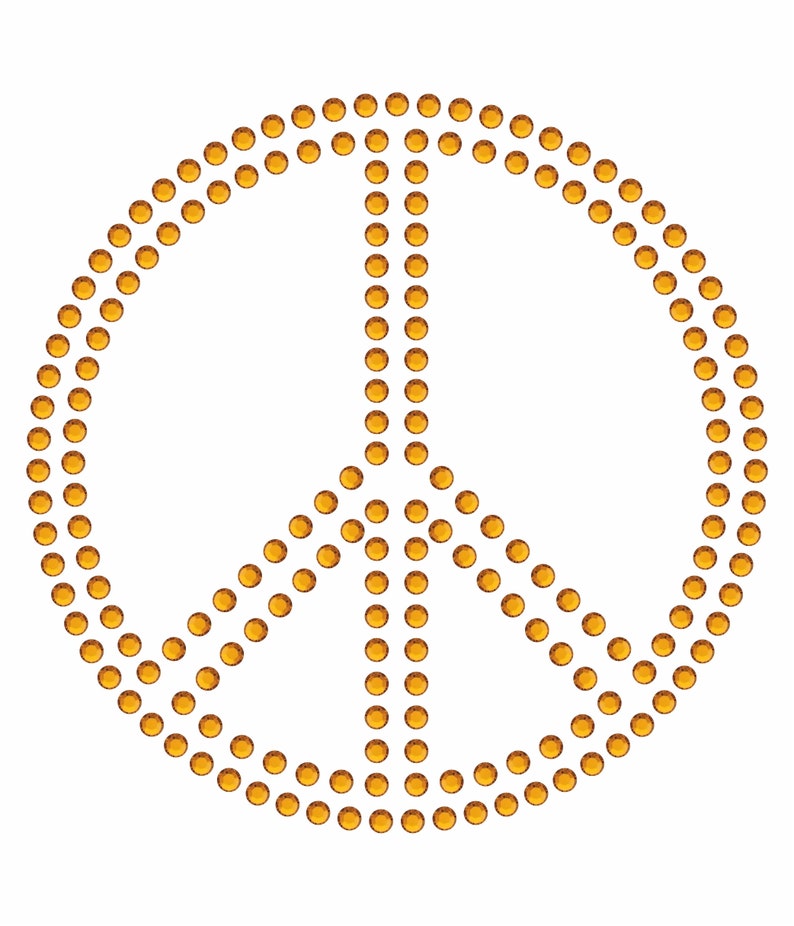 Magnetic Rhinestone Template - PEACE SIGN - Etsy
