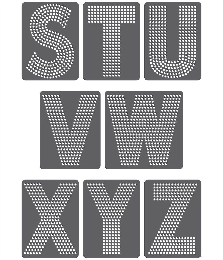 Magnetic Rhinestone Template Letters Audacious 5 Font - Etsy