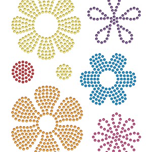 Magnetic Rhinestone Template Set - FLOWERS 001 - Etsy