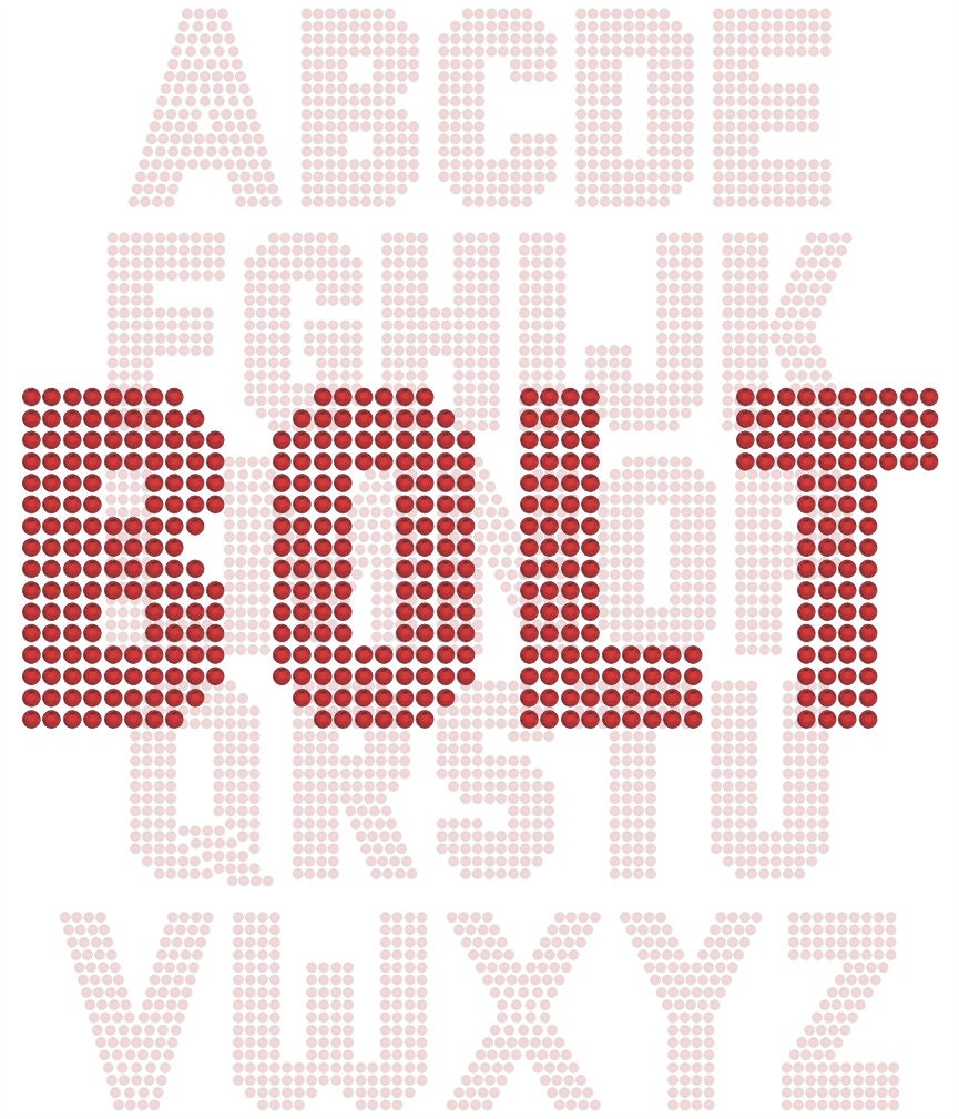 Magnetic Rhinestone Template Letters - BOLT 3" Font - Etsy