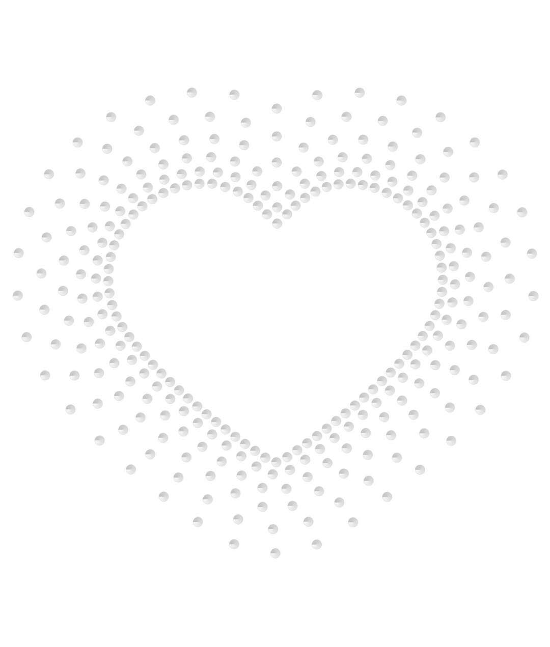 Rhinestone Iron on Transfer - HEART EXPLOSION - Etsy