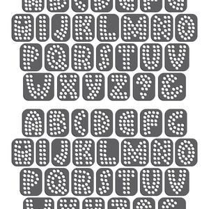 Magnetic Rhinestone Template Set - FONT - HOPPER 1" - Etsy