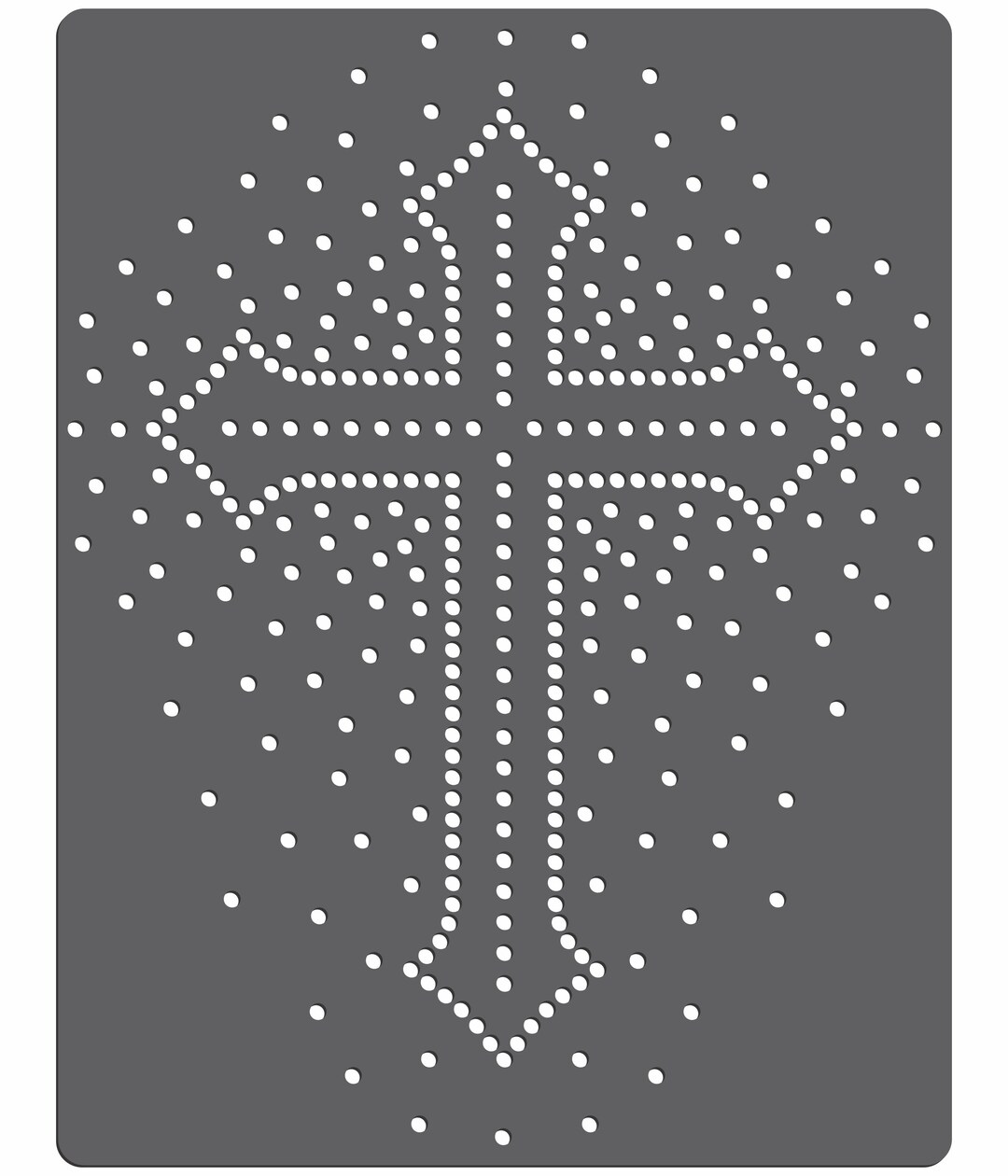 Magnetic Rhinestone Template - RADIANT CROSS 10" - Etsy