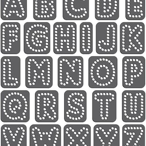 Magnetic Rhinestone Template Set - FONT - ROUNDED 1.5" - Etsy