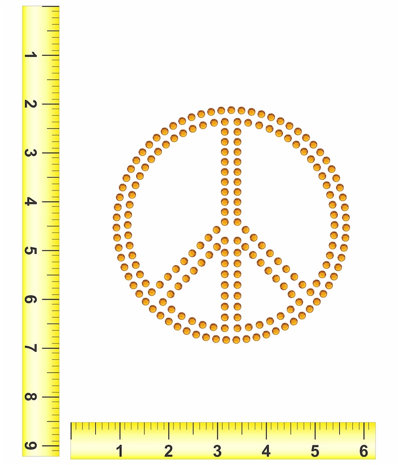 Magnetic Rhinestone Template PEACE SIGN - Etsy