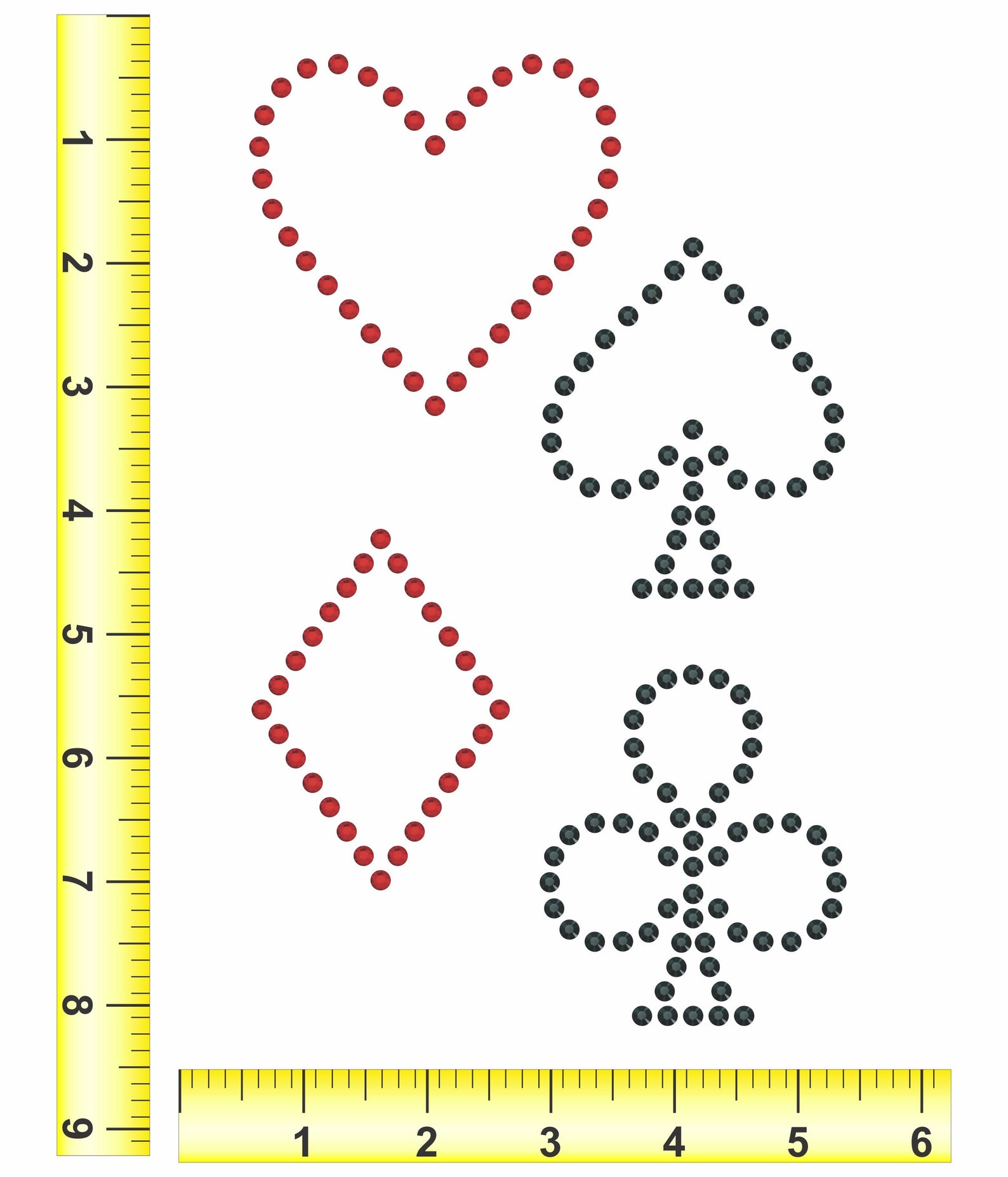 Magnetic Rhinestone Template(s) - CARD SUITS 001 - Etsy