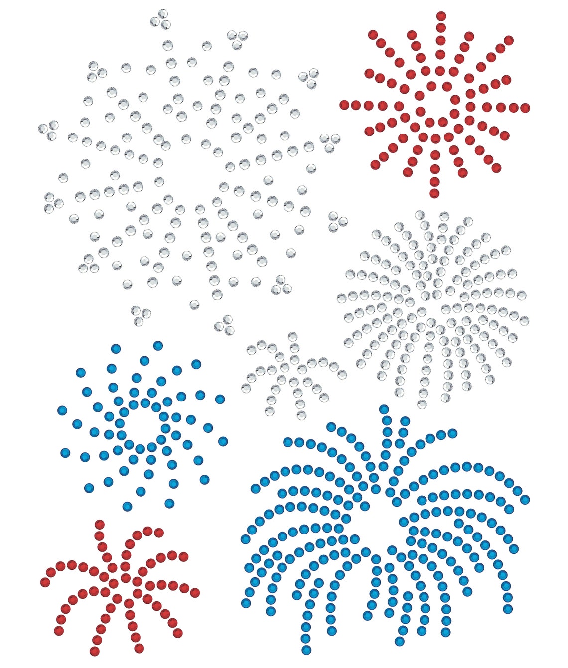 Magnetic Rhinestone Template Set - FIREWORKS 1" to 5" - Etsy