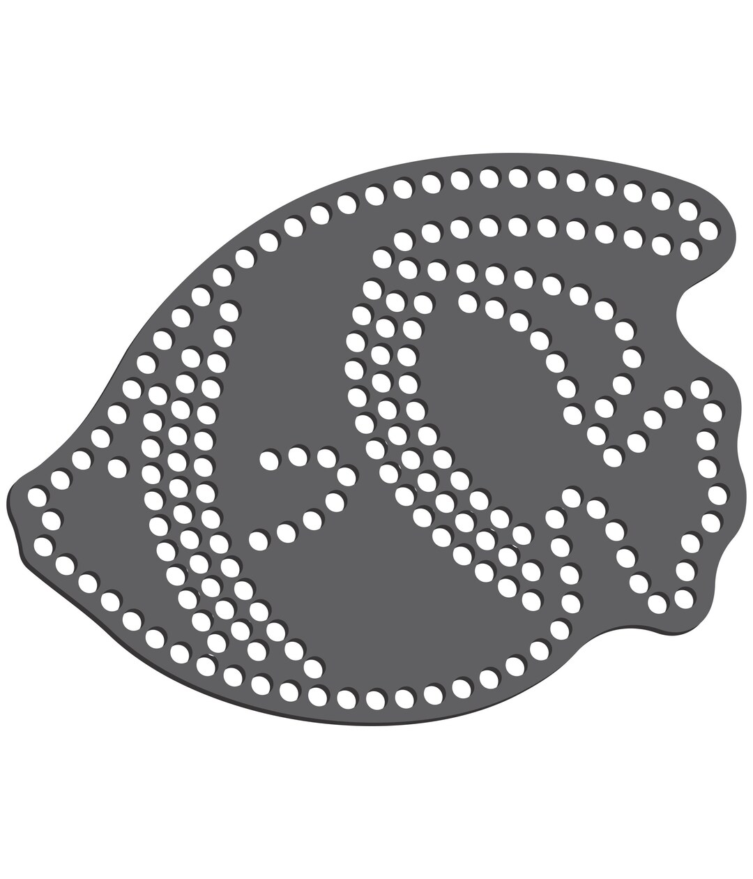 Magnetic Rhinestone Template - PENNANT FISH 5" - Etsy