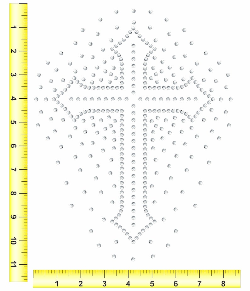 Magnetic Rhinestone Template RADIANT CROSS 10 - Etsy