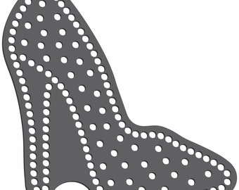 High Heel Rhinestone Template - Etsy
