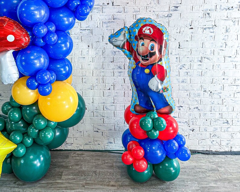 Balloon Garland for Mario Kart Birthday Party Balloon Arch Kit Colorful ...