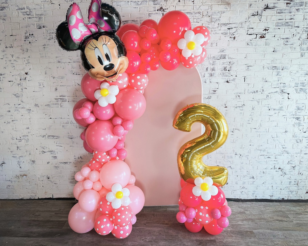 DIY Pink Balloon Garland Kit Minnie Mouse Birthday Balloon Arch DIY ...