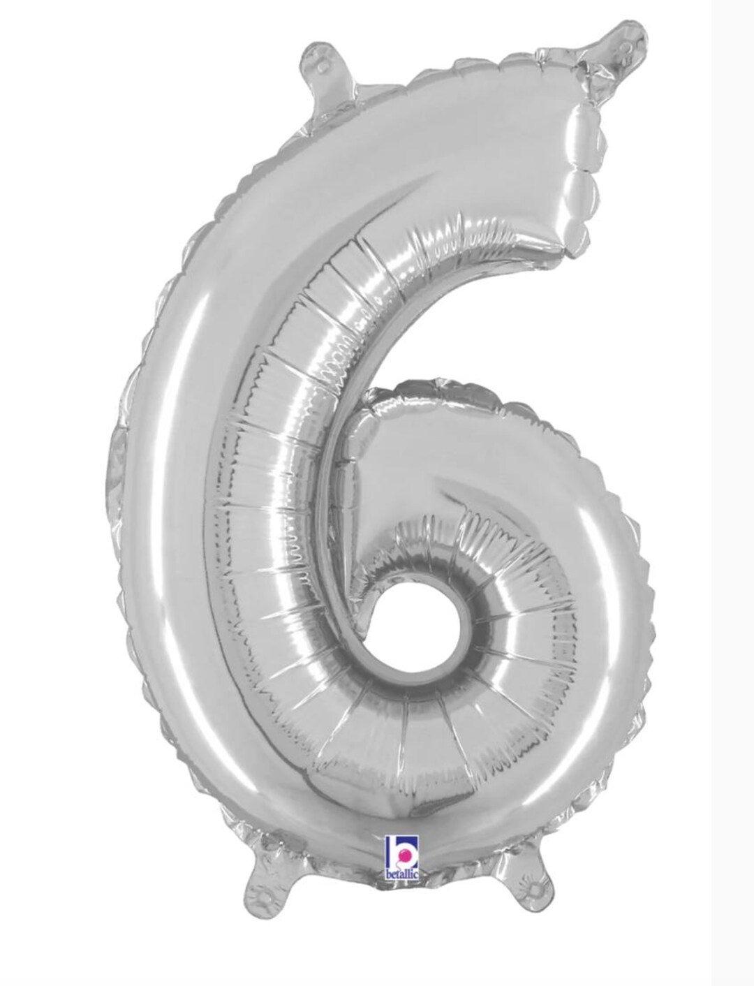 Number Six Balloon Birthday Number Silver Balloon Foil Balloon Kit ...