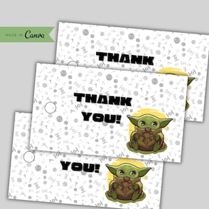 Baby Yoda Editable Gift Tag Template Printable Kids Star Wars Grogu ...