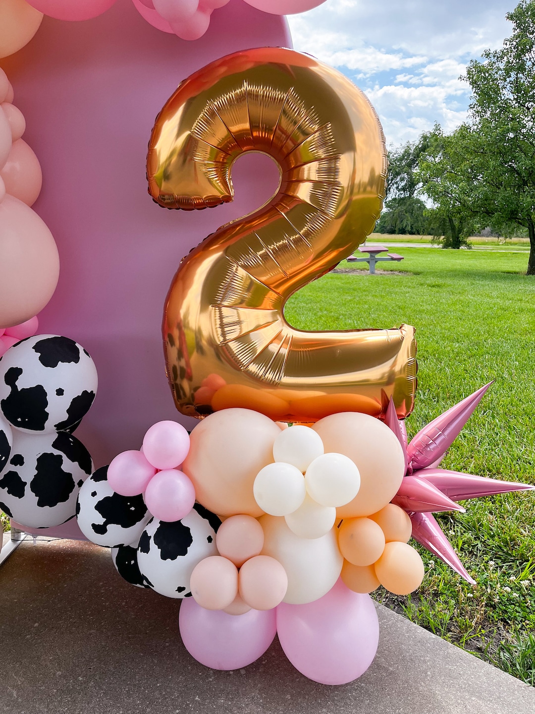 Not My First Rodeo Number Balloon Tower Pink Rodeo Balloon Giant 40 ...