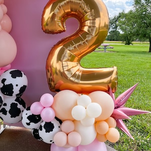 Not My First Rodeo Number Balloon Tower Pink Rodeo Balloon Giant 40 ...