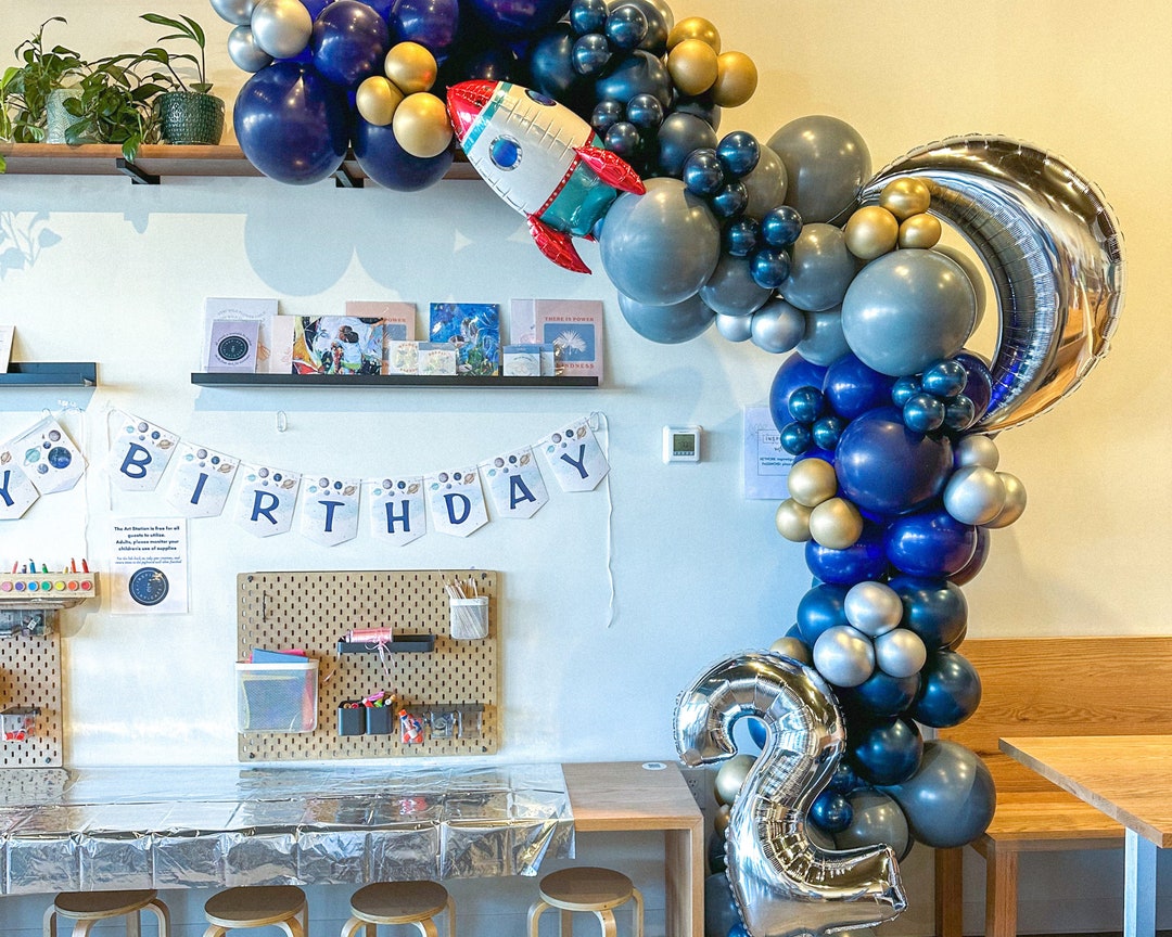 Two the Moon Balloon Garland Kit Out of This World Shower Balloon DIY ...