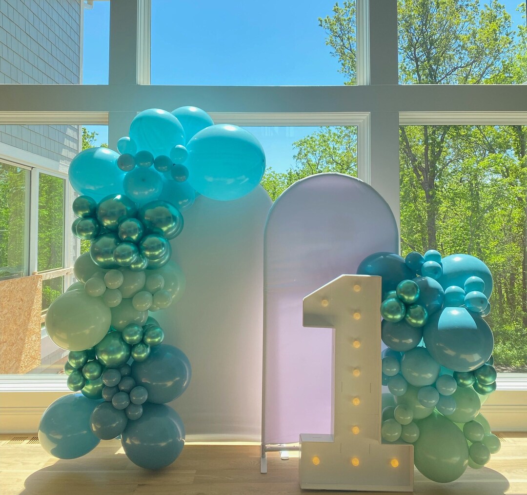 DIY Blue Coastal Birthday Party Garland Kit Baby Shower Party Balloon ...