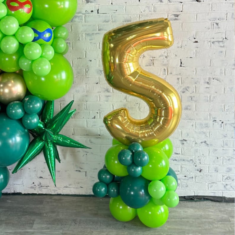 DIY Balloon Number Sculpture Balloon Number Foil TMNT Balloon ...