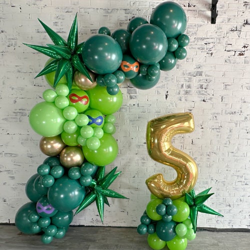 DIY Balloon Number Sculpture Balloon Number Foil TMNT Balloon ...