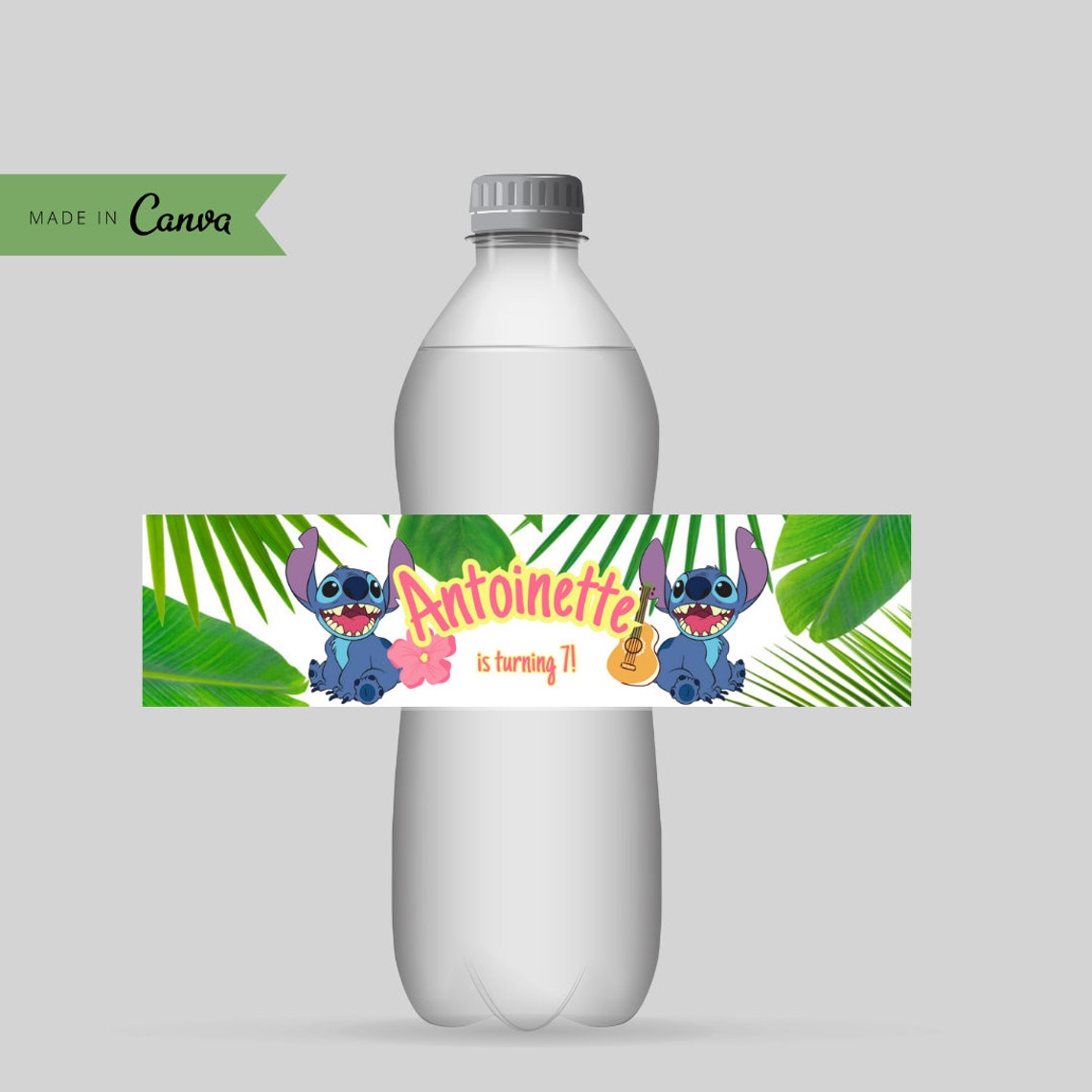 Stitch Birthday Editable Bottle Label Template Printable Lilo - Etsy