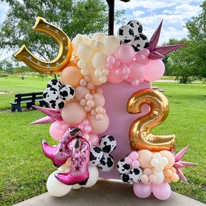 Not My First Rodeo Number Balloon Tower Pink Rodeo Balloon Giant 40 ...
