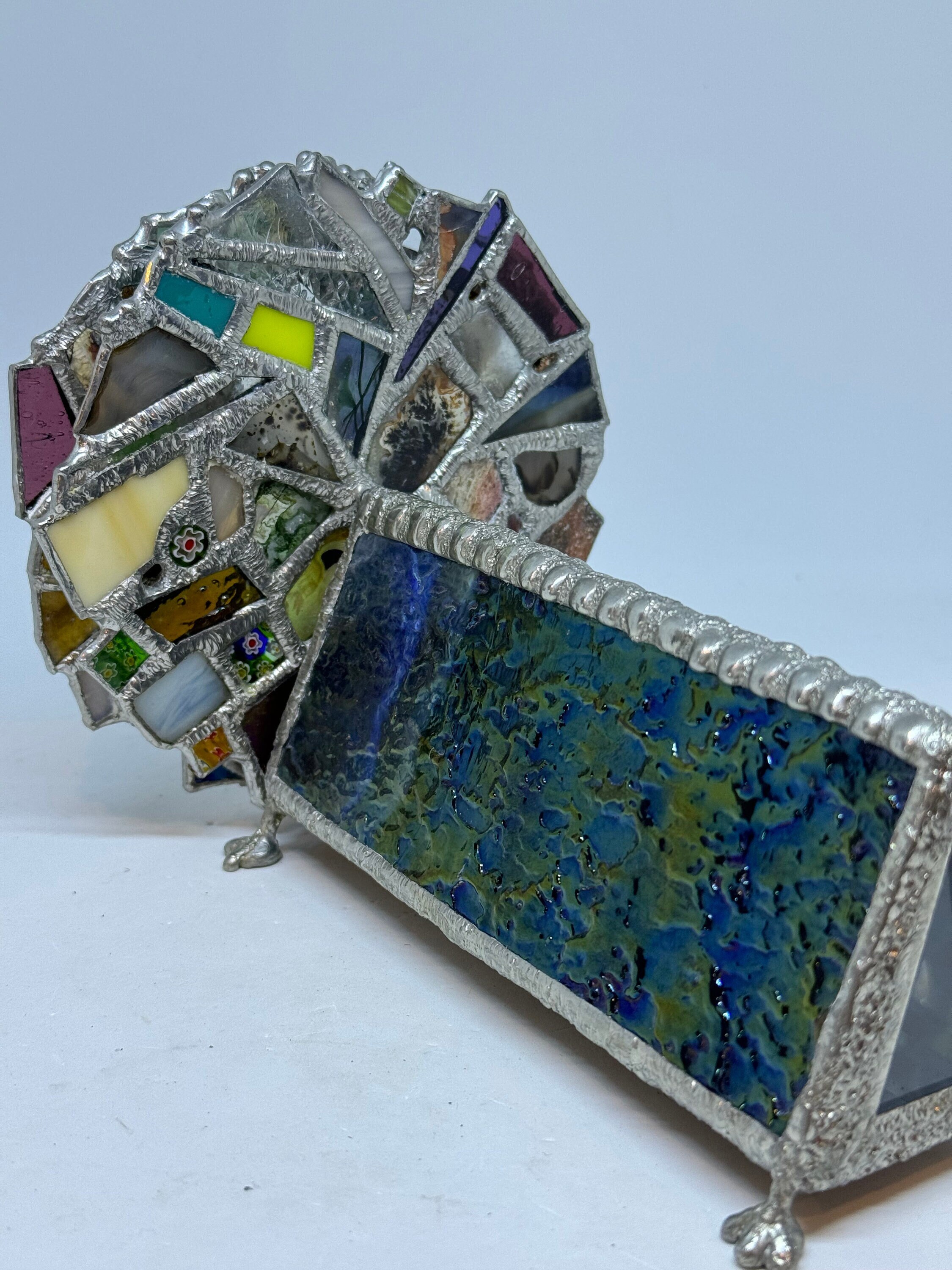Iridescent Blue Stained Glass Kaleidoscope - Etsy