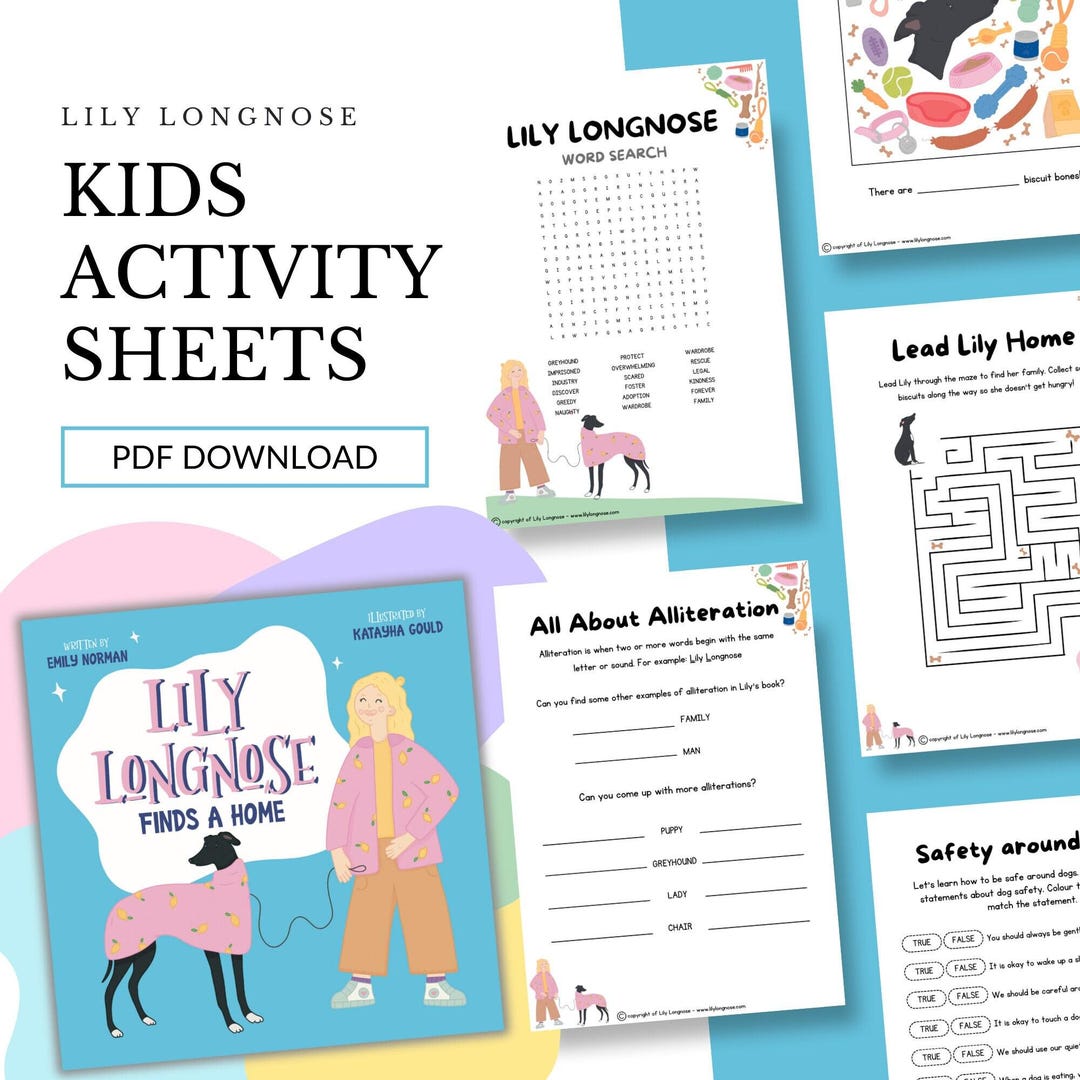 Kids Activity Sheets / Book Activity / Kids / School / PDF Download ...