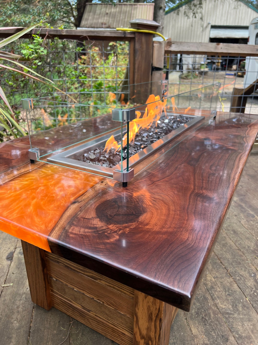 Epoxy River Propane Fire Table - Etsy