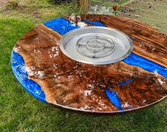 Epoxy River Propane Fire Table - Etsy