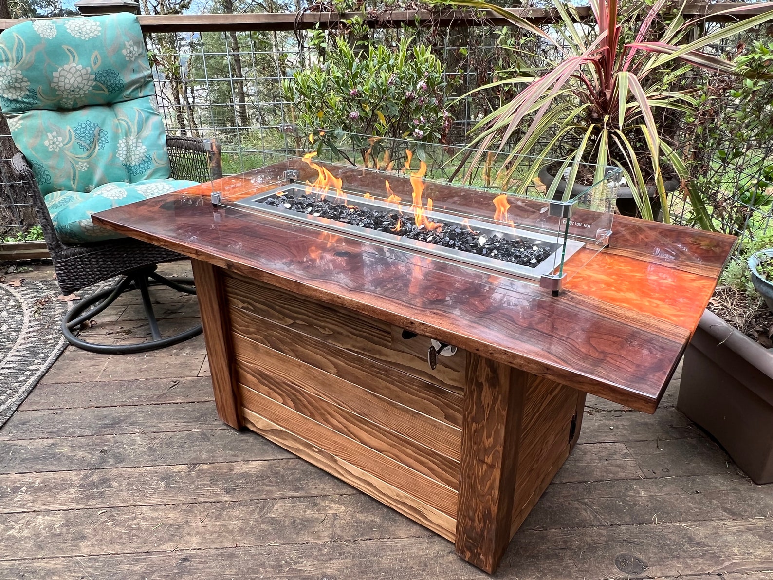 Epoxy River Propane Fire Table - Etsy