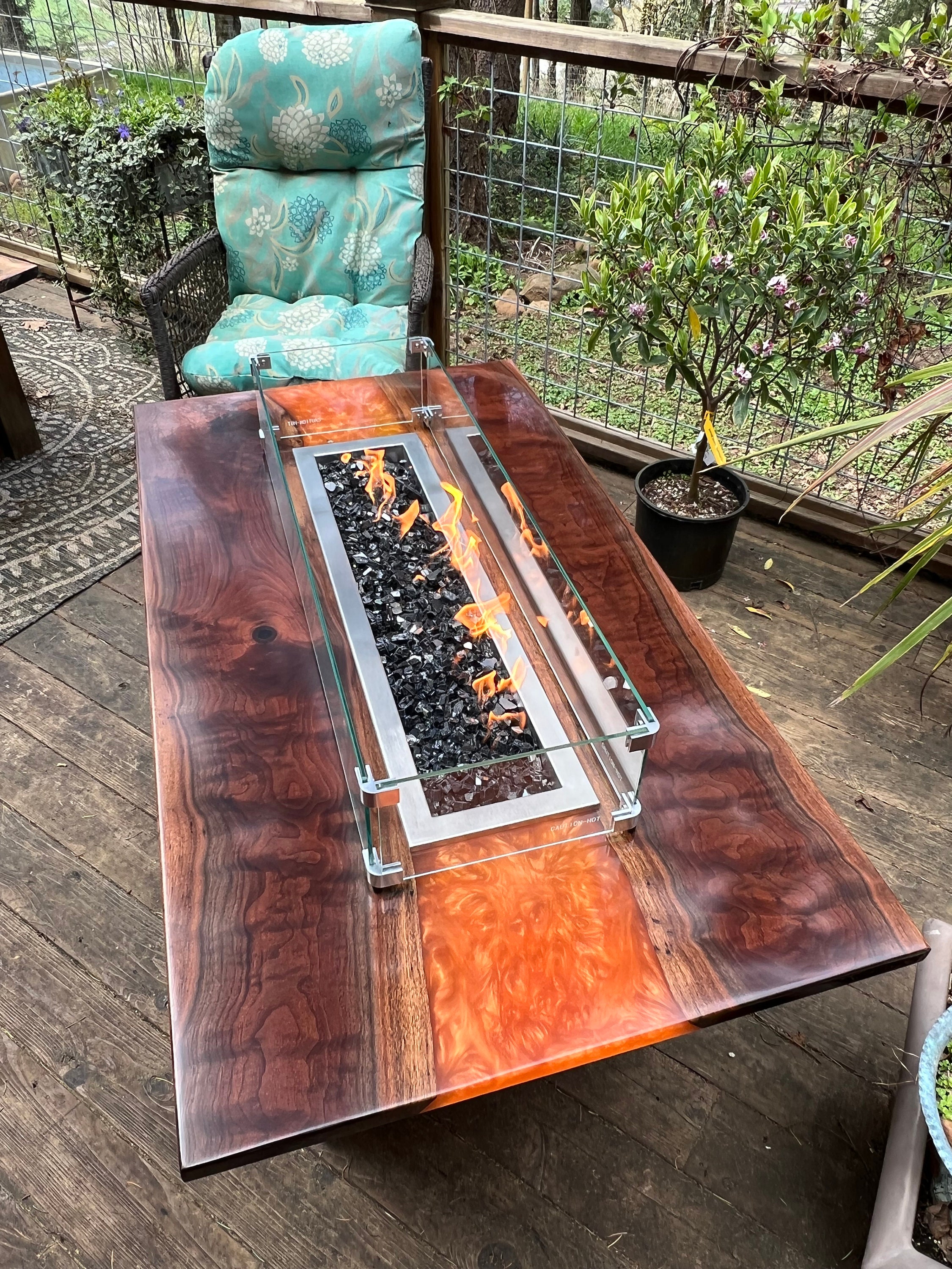 Epoxy River Propane Fire Table - Etsy