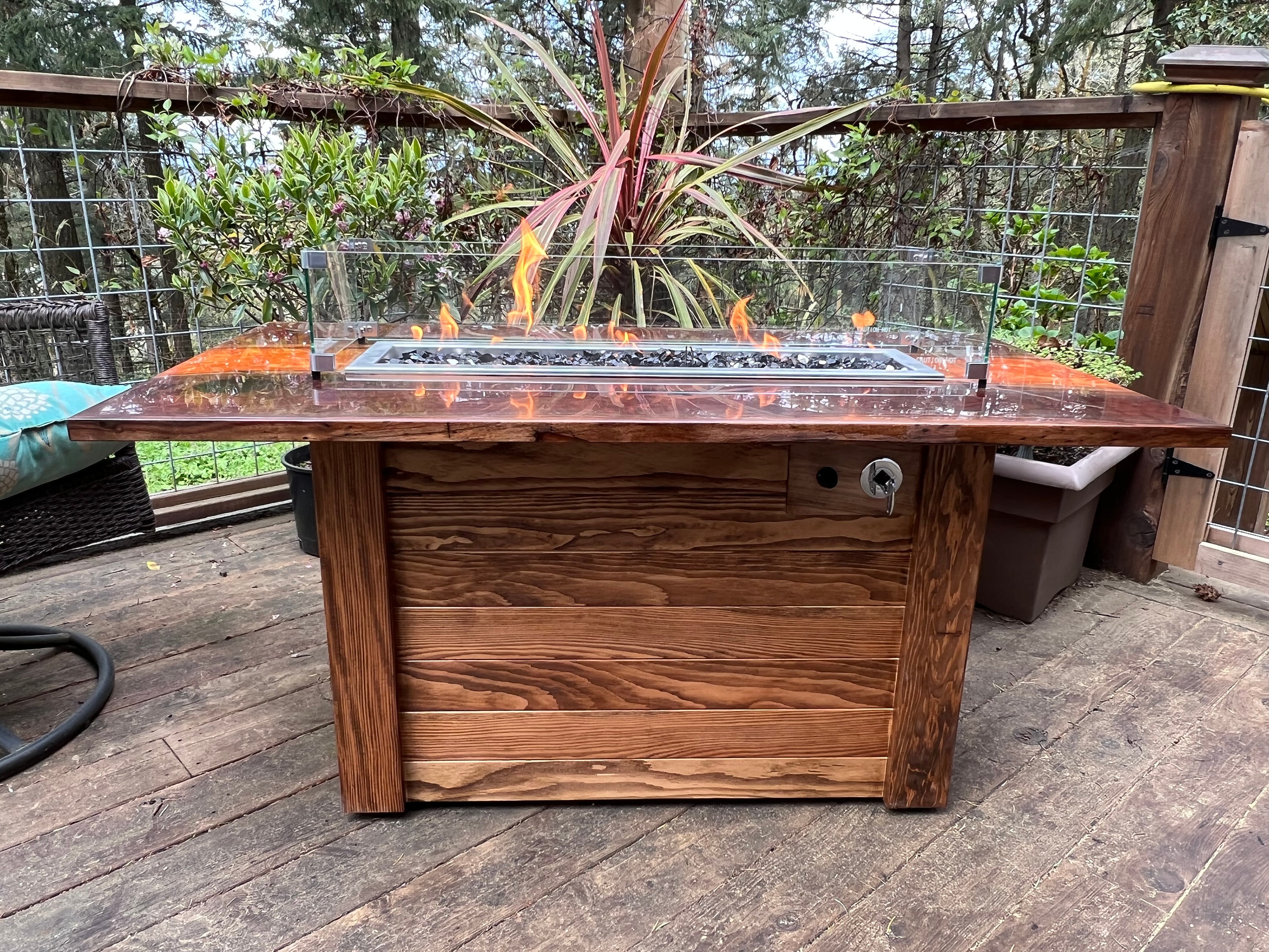Epoxy River Propane Fire Table - Etsy