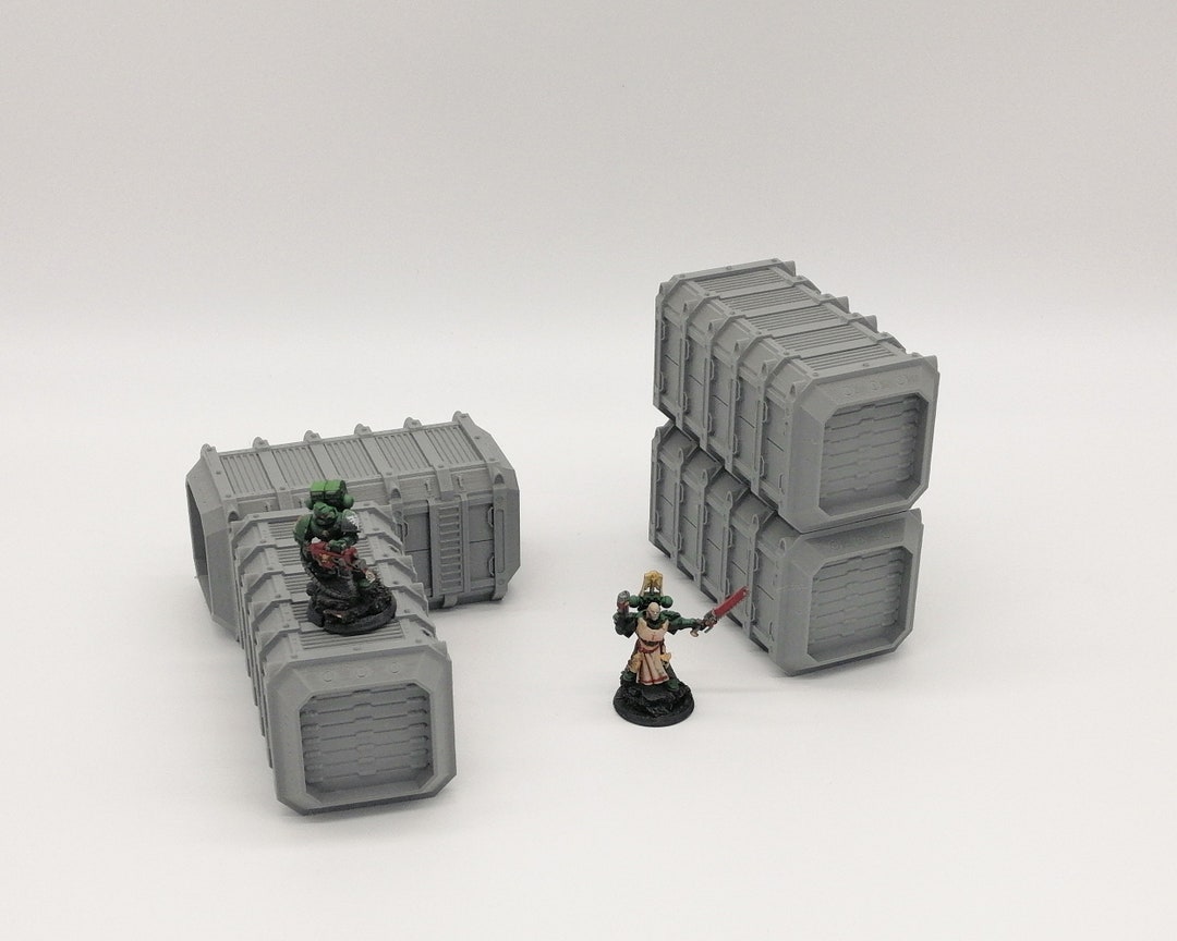 Gothic Scifi Shipping Containers Terrain Bundle for Tabletop 28mm ...