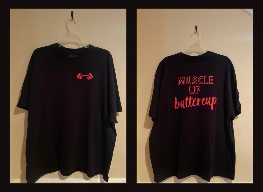 Muscle up Buttercup Pump Cover | Over Sized T-shirt | Gym Apparel - Etsy