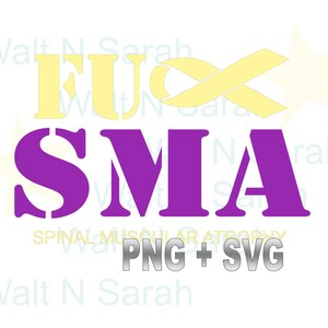 SMA Awareness Ribbon Sublimation PNG and SVG Images Bundle Digital ...