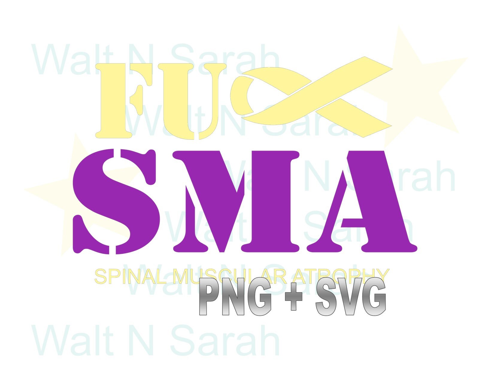 SMA Awareness Ribbon Sublimation PNG and SVG Images Bundle Digital ...