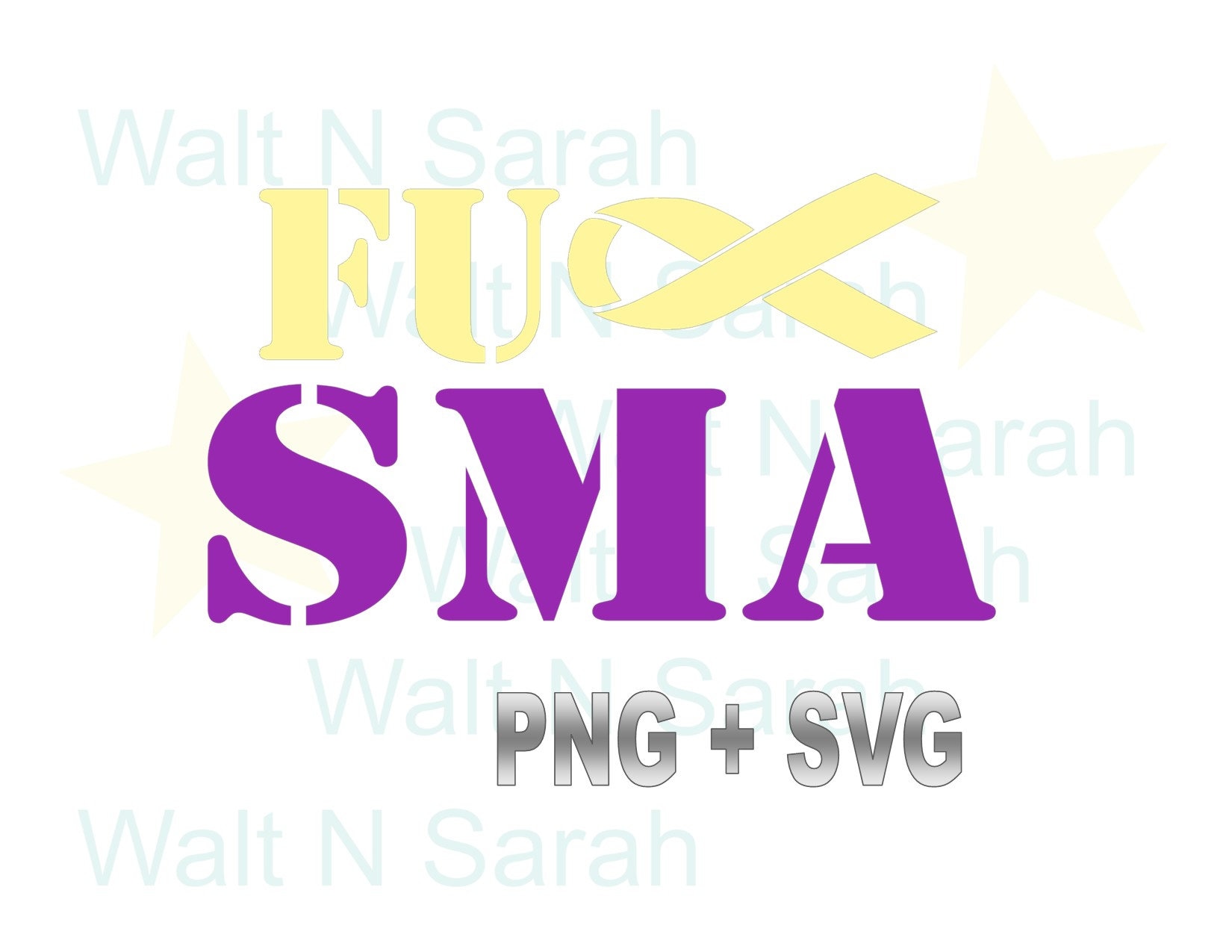 SMA Awareness Ribbon Sublimation PNG and SVG Images Bundle Digital ...